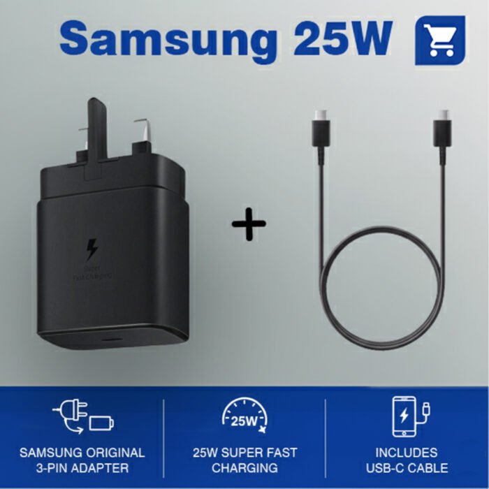 Original Samsung 25W Super Fast Charger USB C PD - Quick Charging ...